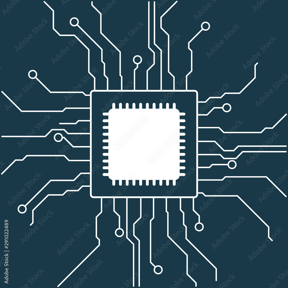 Computer motherboard vector background with circuit board electronic ...