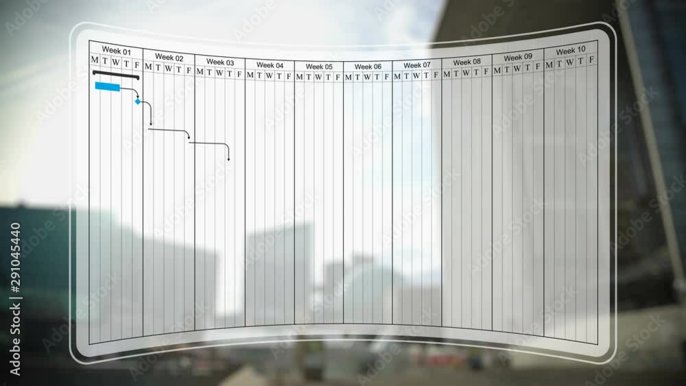 Project schedule work processes, Gantt chart diagram, business ...
