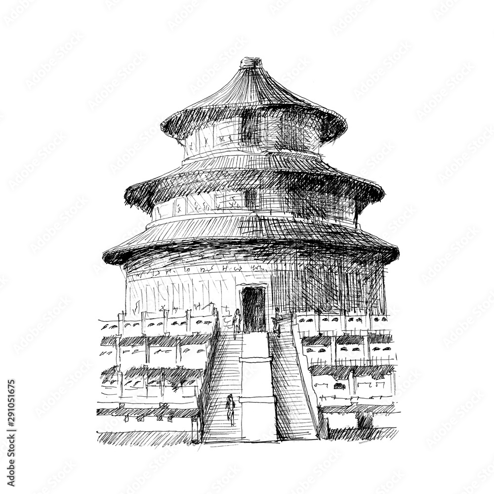 Temple Of Heaven Sketch