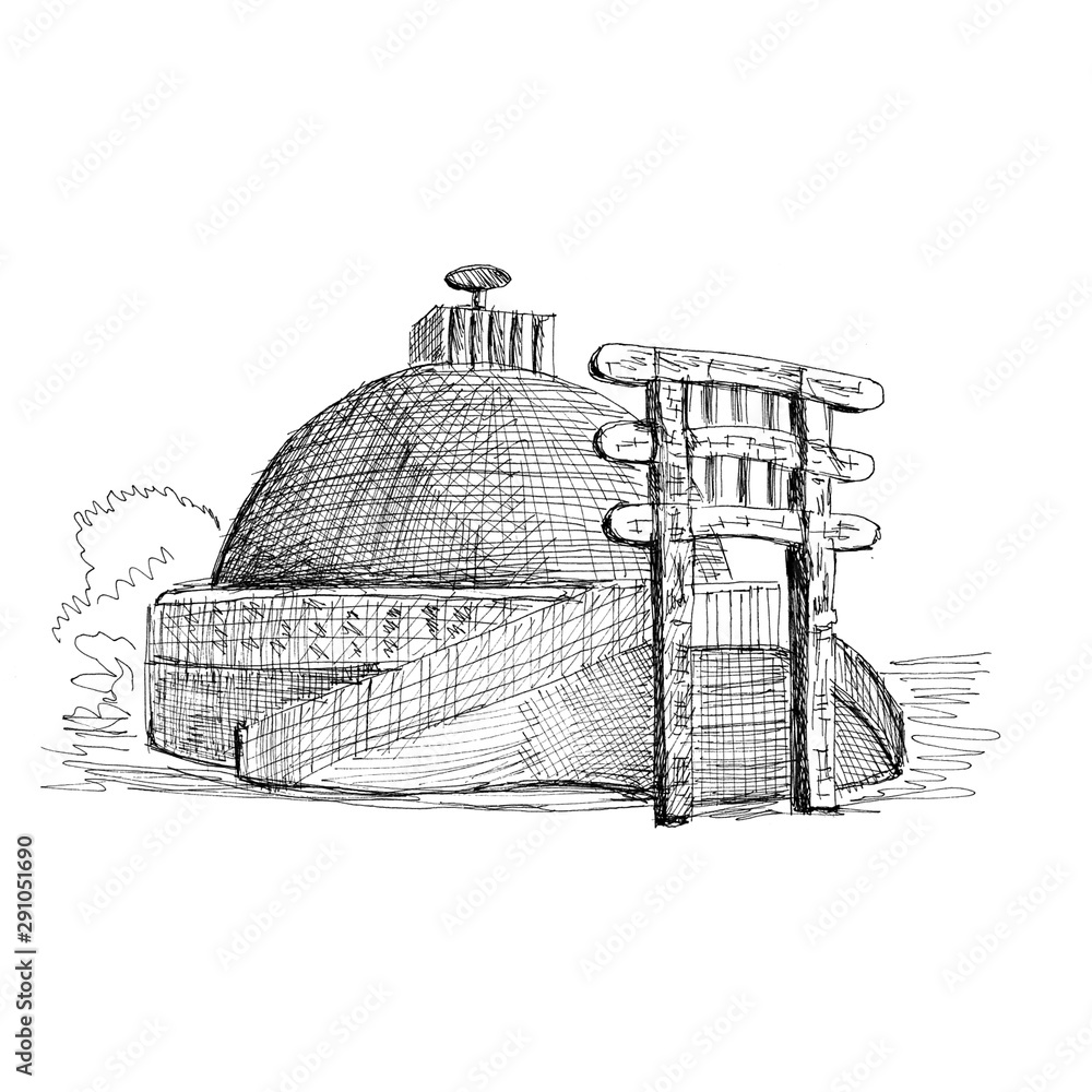 Stupa Drawing