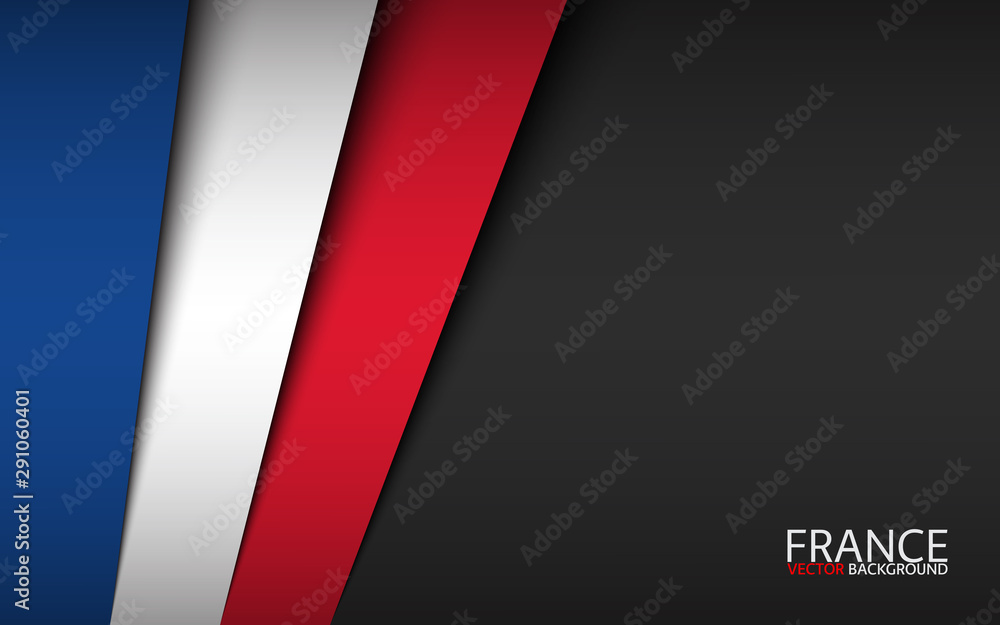 Modern background with French colors and grey free space for your text ...