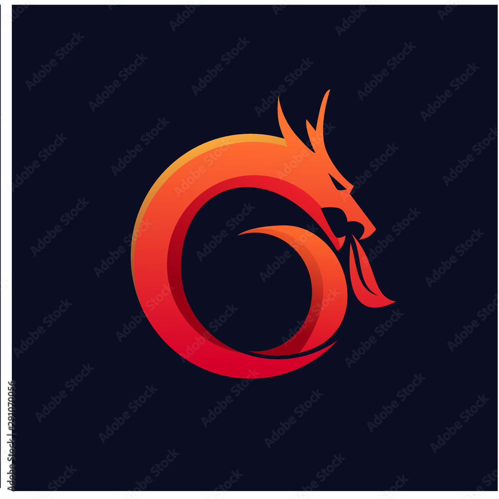 Dragon Logo vector design template Stock Vector | Adobe Stock
