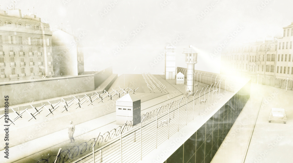 The Berlin Wall was a guarded concrete barrier that physically divided ...