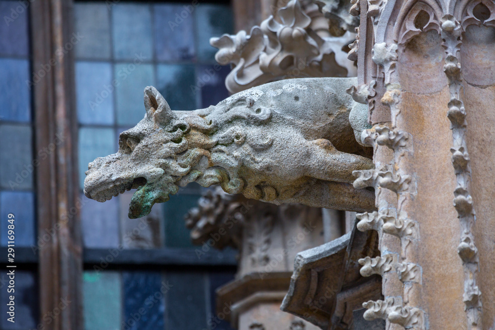 Elements of Gothic architecture. Grotesque, chimera and gargoyle ...