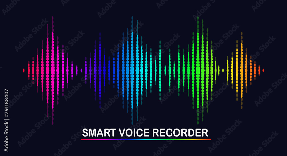 Vettoriale Stock Sound audio wave from equalizer. Music frequency in ...