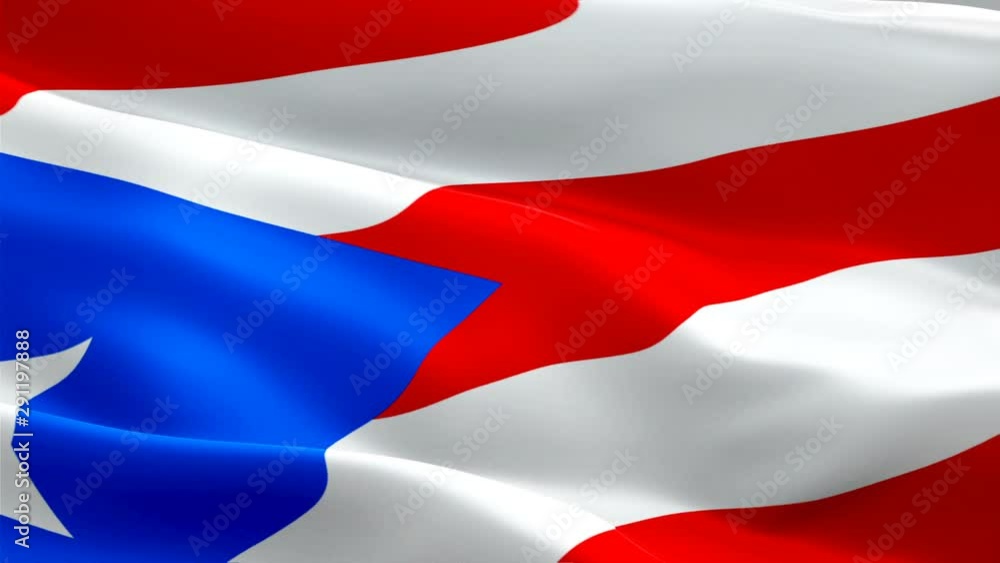 Puerto Rico waving flag. National 3d Puerto Rico flag waving. Sign of ...