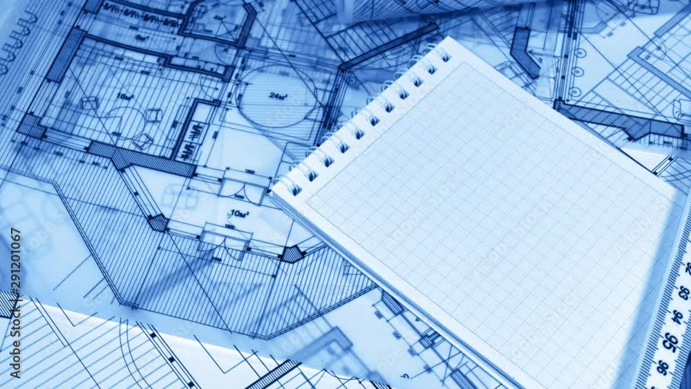 workplace of the architect: architectural drawings - blueprints ...