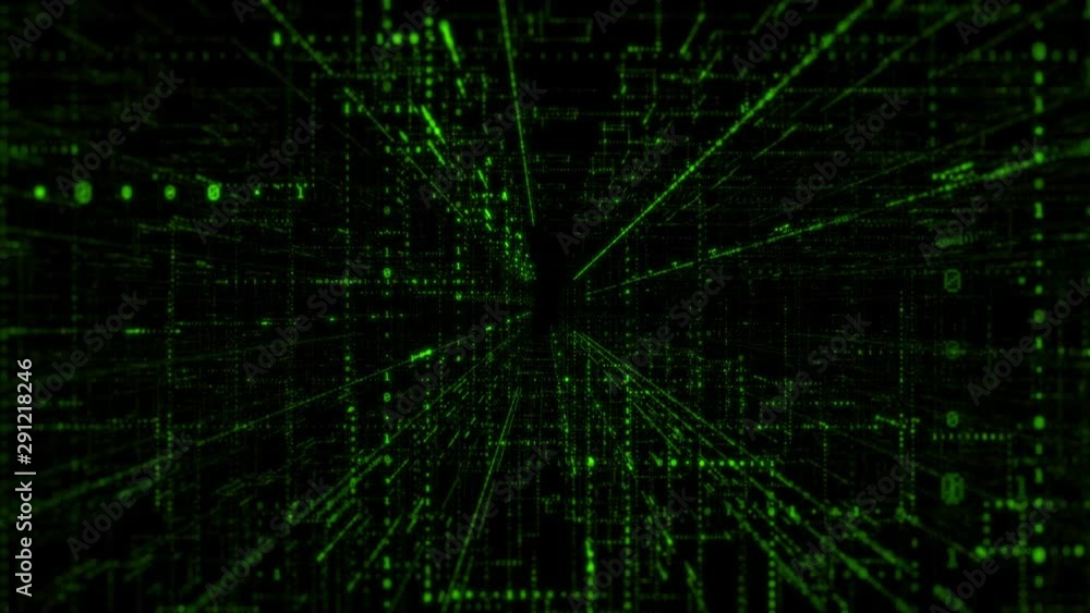 Binary code motion background. Grid, structure of numbers, digits zero ...