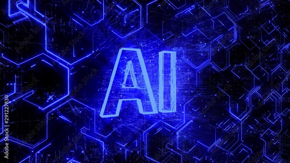 4k AI word Artificial Intelligence Brain circuit tag cloud;binary computer code.The Matrix ...
