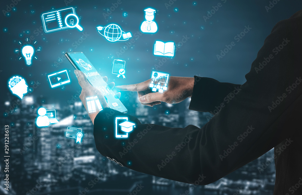 E-learning and Online Education for Student and University Concept ...