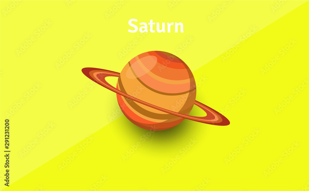 Cute cartoon saturn planet character. Space vector illustration Stock ...