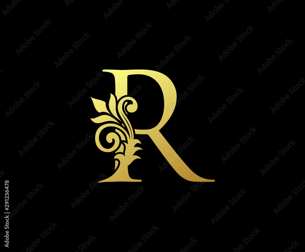 Golden Letter R