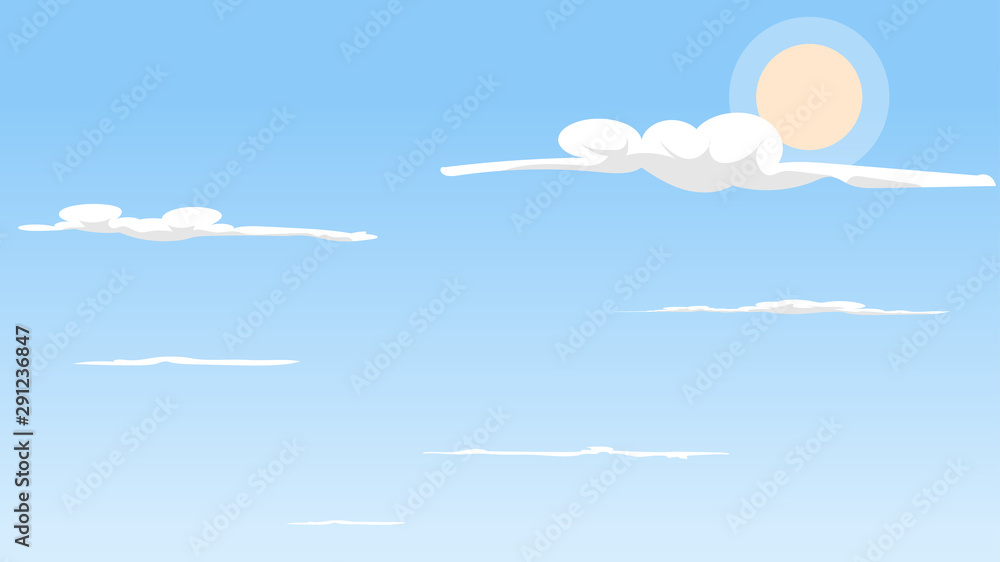 Landscape blue sky and white clouds on sunny day.Sky and cloud ...