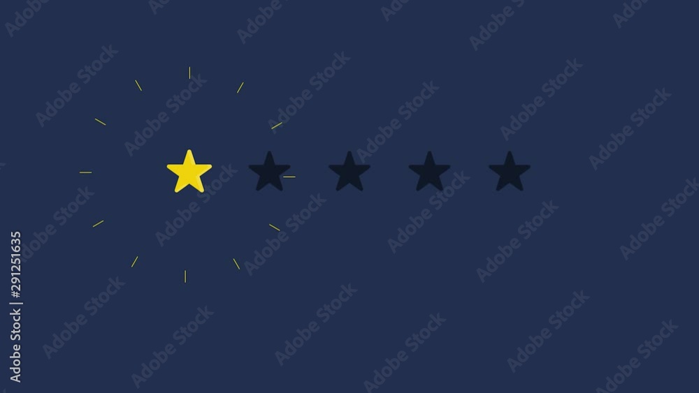 Customer giving five star rating, customer experience, concept ...