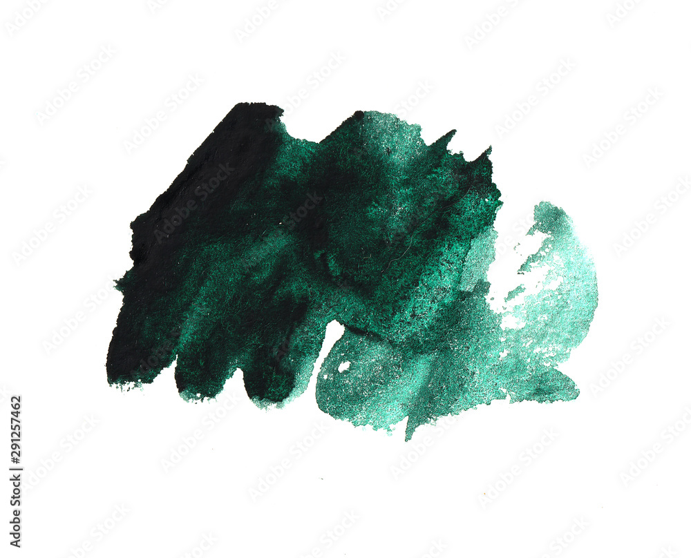 Dark green watercolor strokes. Abstract saturated spots Stock ...