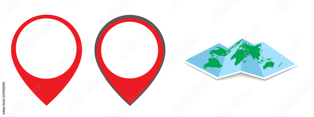 location pin icon . location pin sign. flat style . red location pin ...