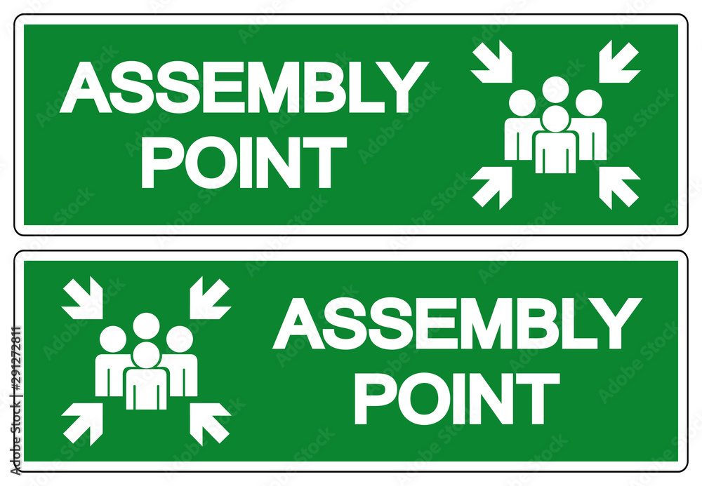 Assembly Point Symbol Sign, Vector Illustration, Isolated On White ...