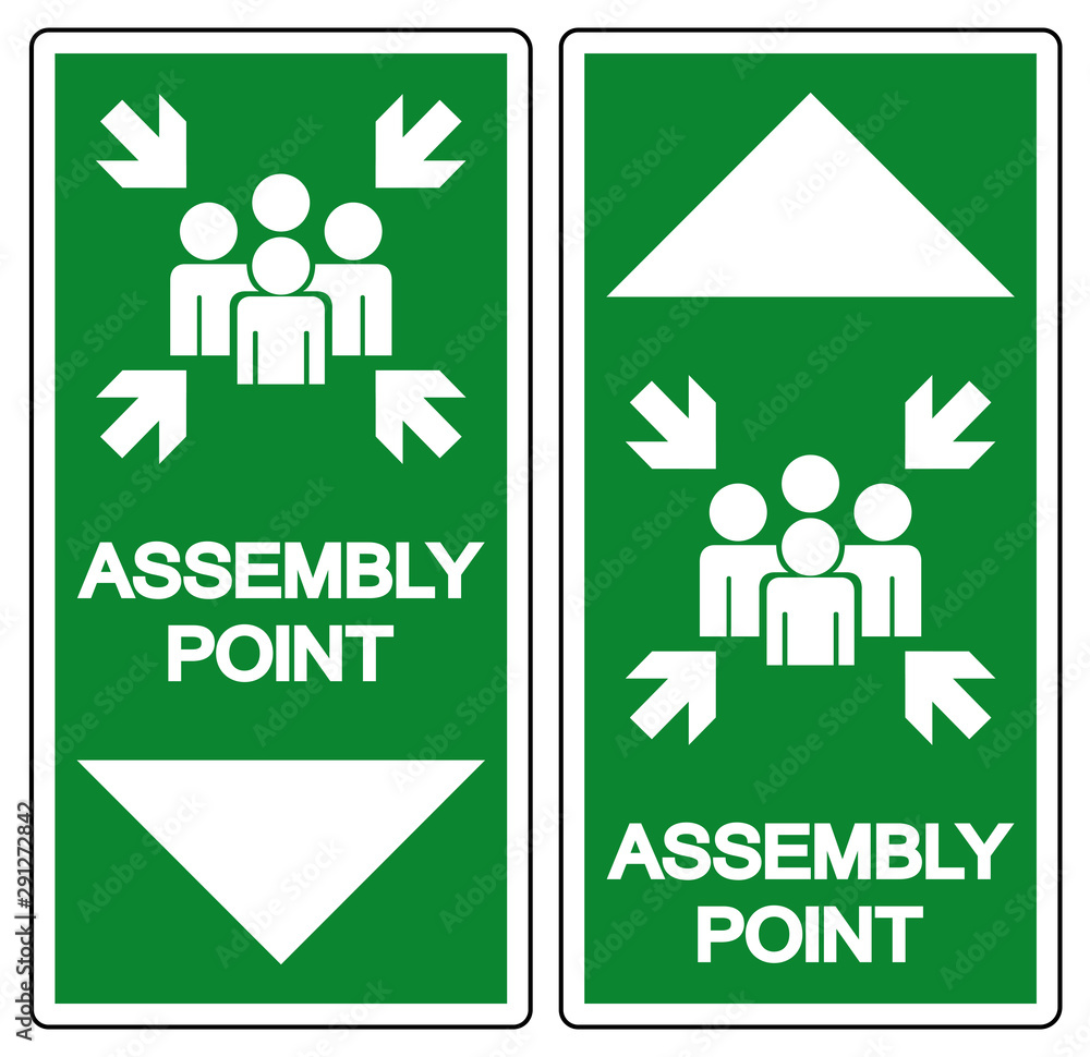Assembly Point Symbol Sign, Vector Illustration, Isolated On White ...