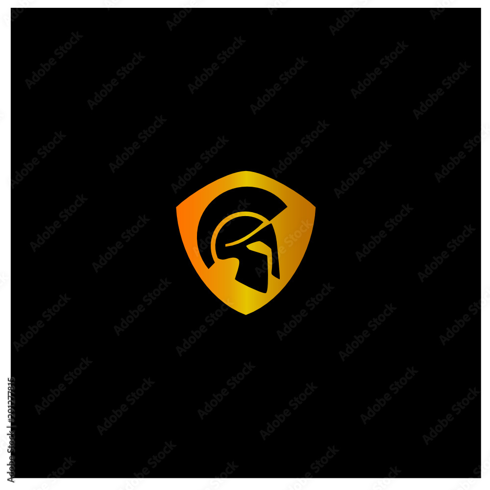 Guardian logo illustration with the shield gold color. gold logo icon ...