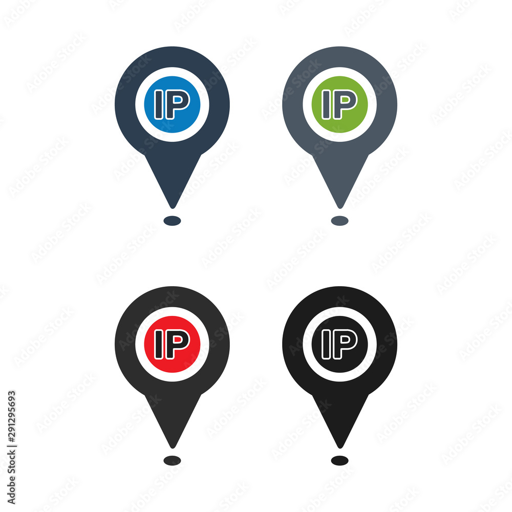 IP Address Icon Set. Flat style vector EPS. Stock Vector | Adobe Stock