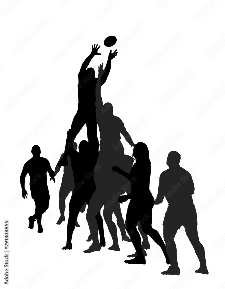 Touche au Rugby Stock Illustration | Adobe Stock