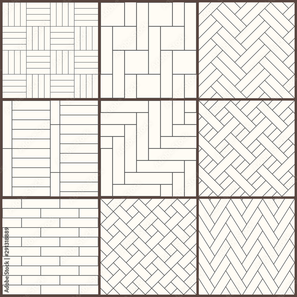 Parquet pattern. Seamless surface design with white slant blocks tiling ...