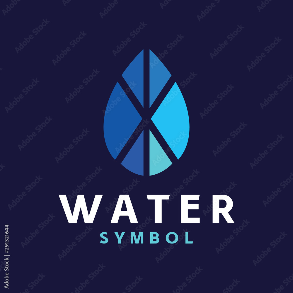 Water Logo Design. Aqua Emblem Icon. Fresh Water Symbol. Logo ...