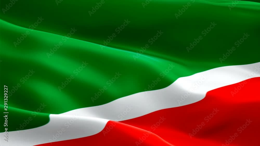 Vidéo Stock Chechnya flag Motion Loop video waving in wind. Realistic ...