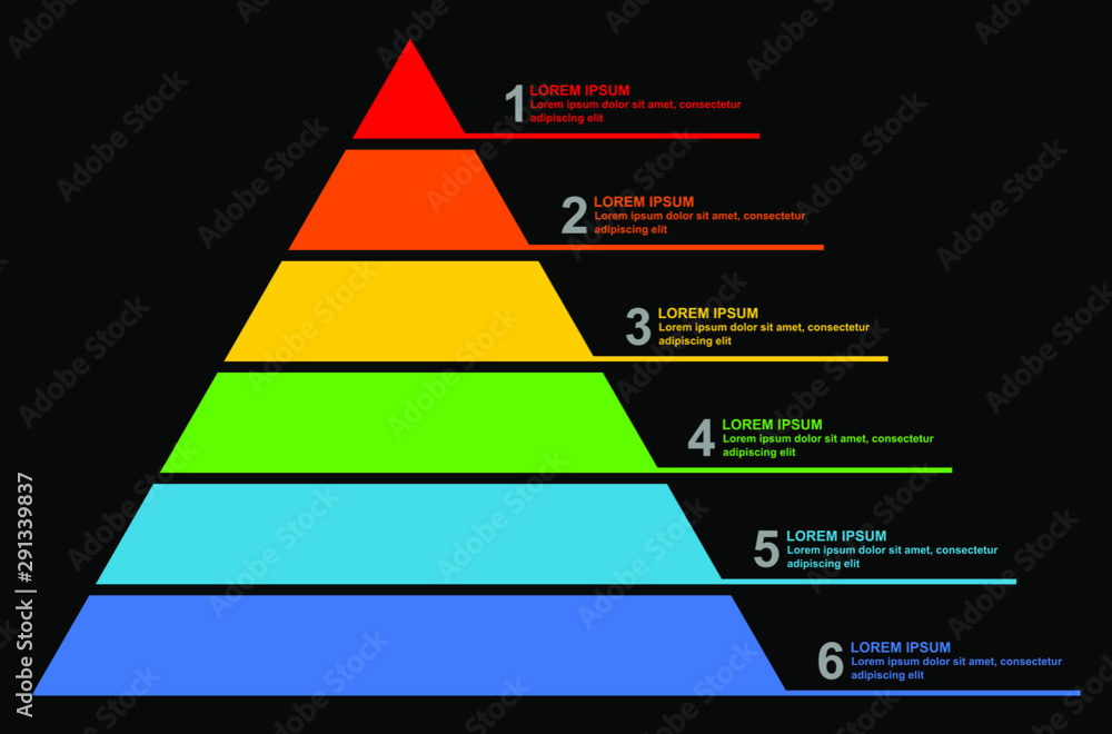 infographic pyramid presentation, vector diagram Stock Vector | Adobe Stock