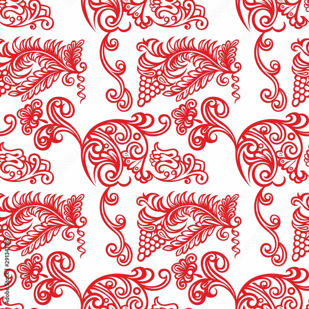 Seamless Old Russian pattern. Use as tiled pattern, background ...