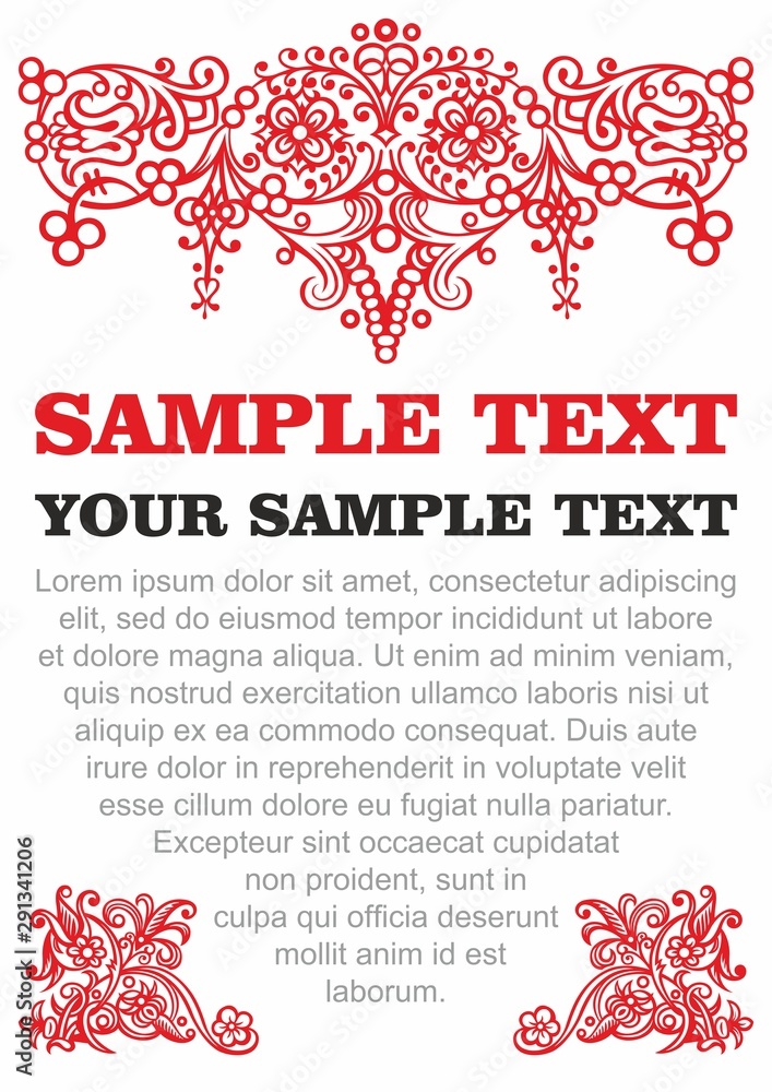 Old Russian pattern for book. Use as tiled pattern, background ...