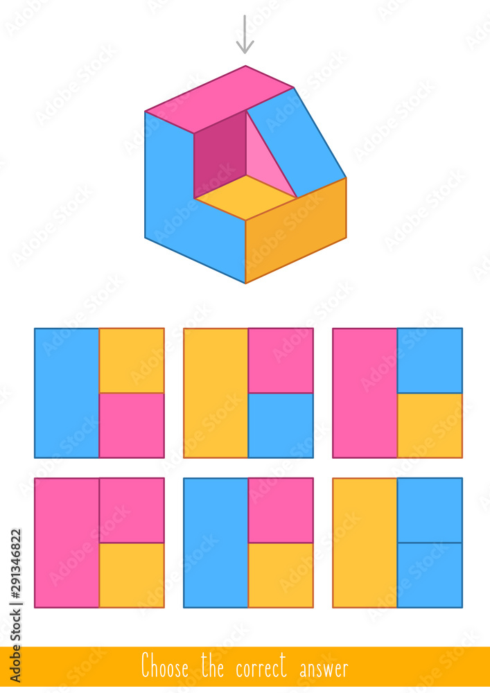 Educational game for kids. Find the correct answer Stock Vector | Adobe ...