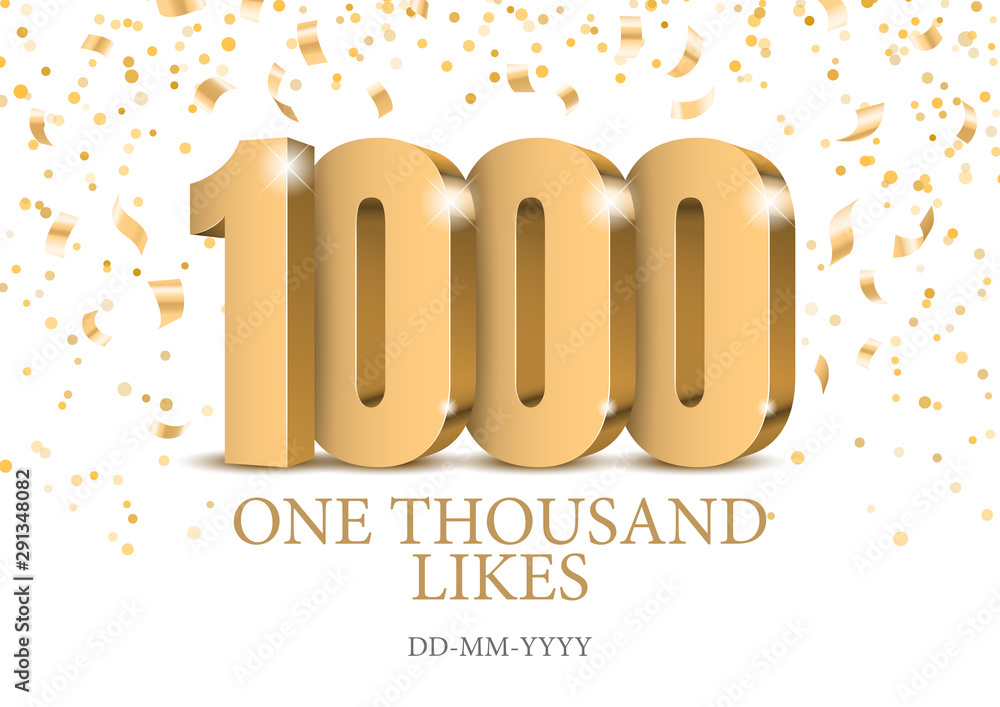 Vetor de Anniversary or event 1000. gold 3d numbers. Poster template ...
