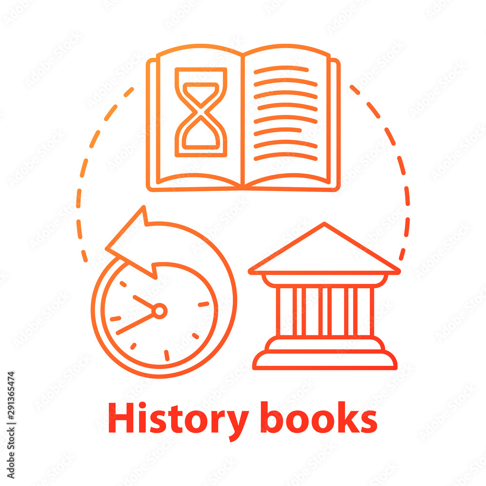 Science books red concept icon. Scientific literature idea thin line ...