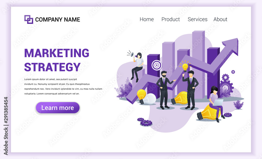Modern Flat design concept of Marketing Strategy with Characters ...