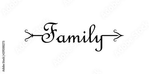 Family In Fancy Cursive