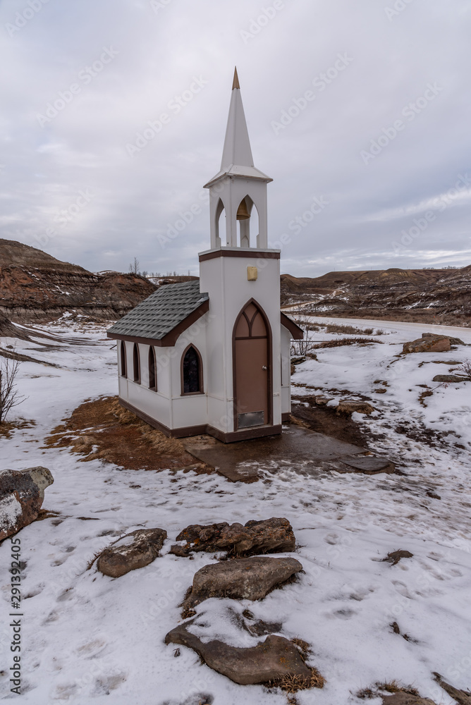 Drumheller's Tiny Church, originally built in 1968, this famous tiny ...