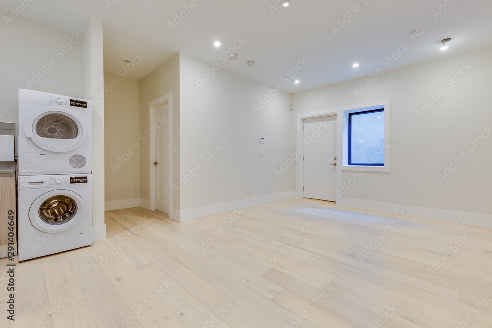 Interior design of a modern empty bedroom in the newly built house or ...