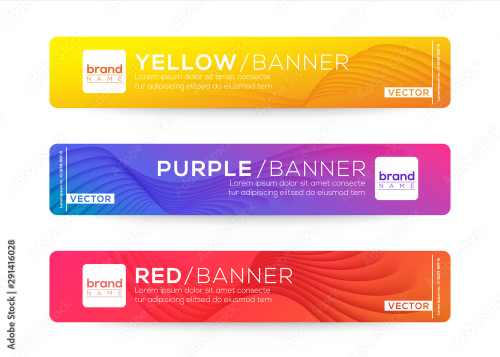 Abstract web banner or header design templates. gradient background ...