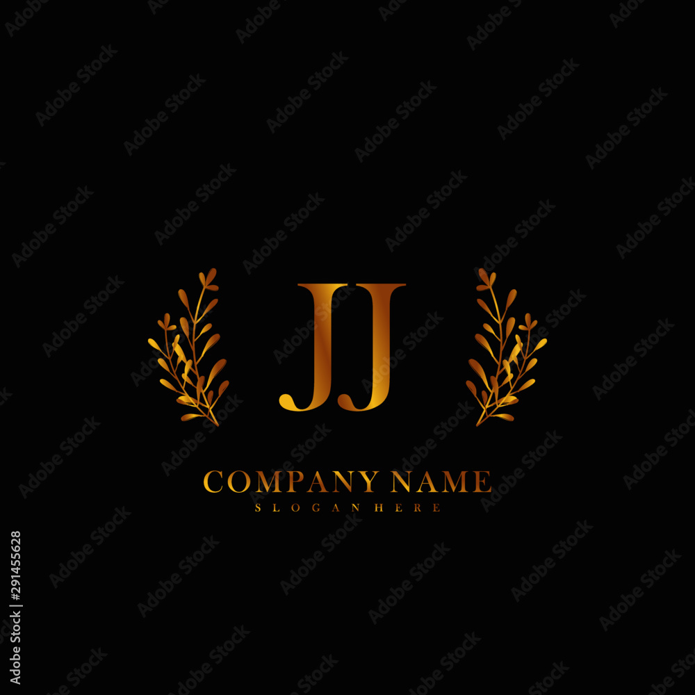 Initial letter JJ beauty vector handwriting concept logo Stock Vector ...