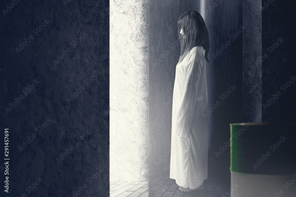 Scary ghost woman with blood and angry face haunted the abandoned ...