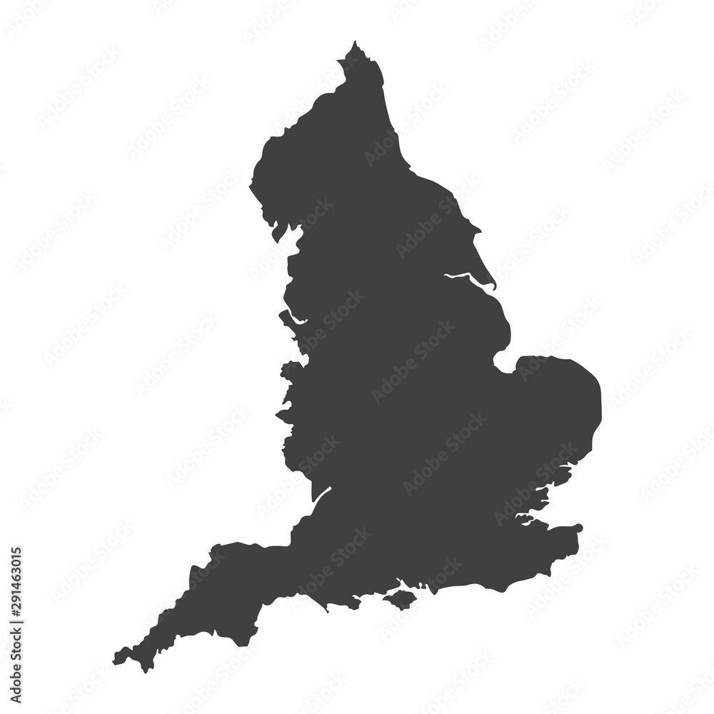 England map in black color on a white background Stock Vector | Adobe Stock