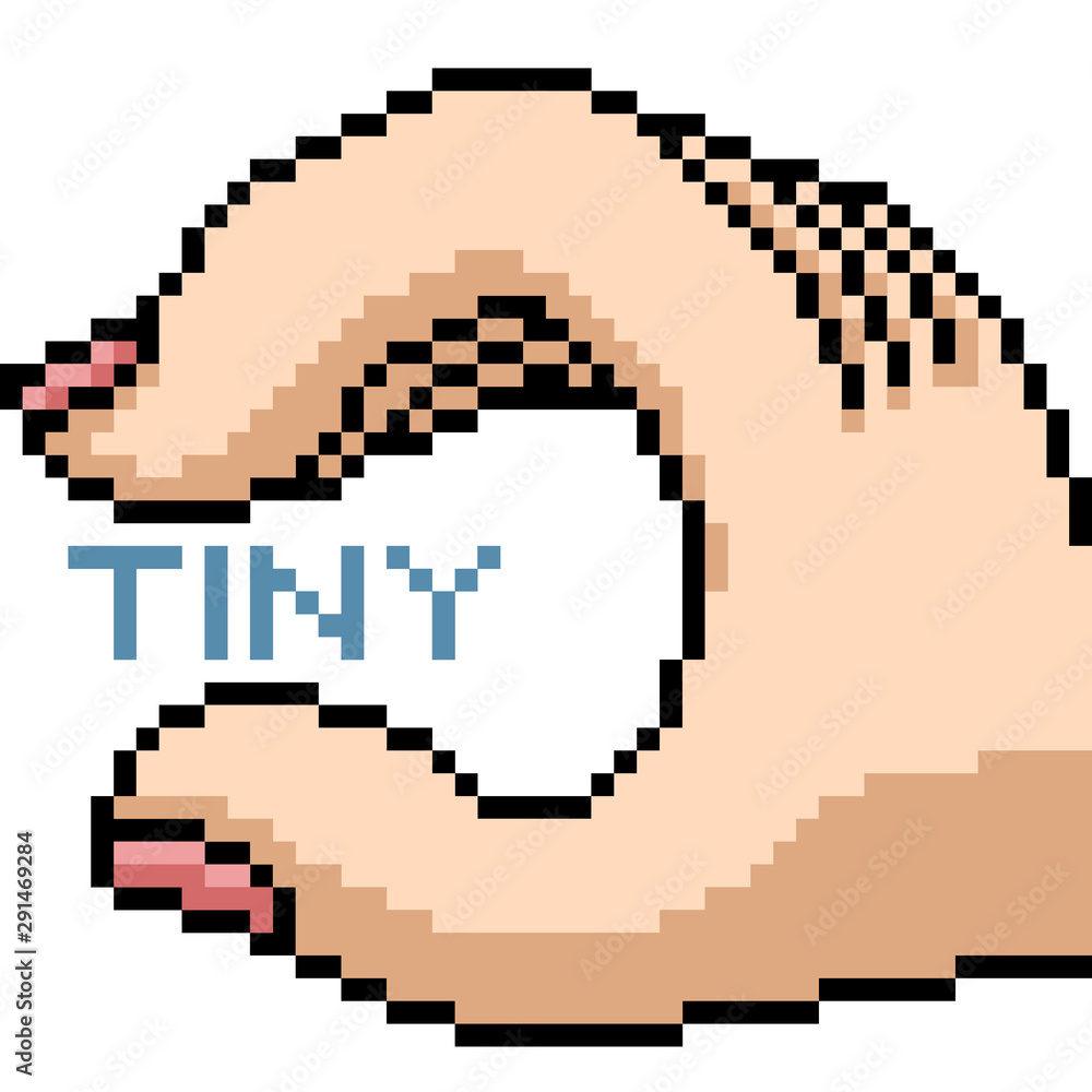vector pixel art tiny hand Stock Vector | Adobe Stock