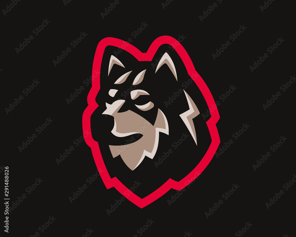 Husky modern logo.Dog template design emblem for a sport and eSport ...