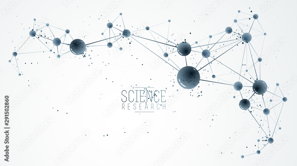 Molecules vector illustration, science chemistry and physics theme ...