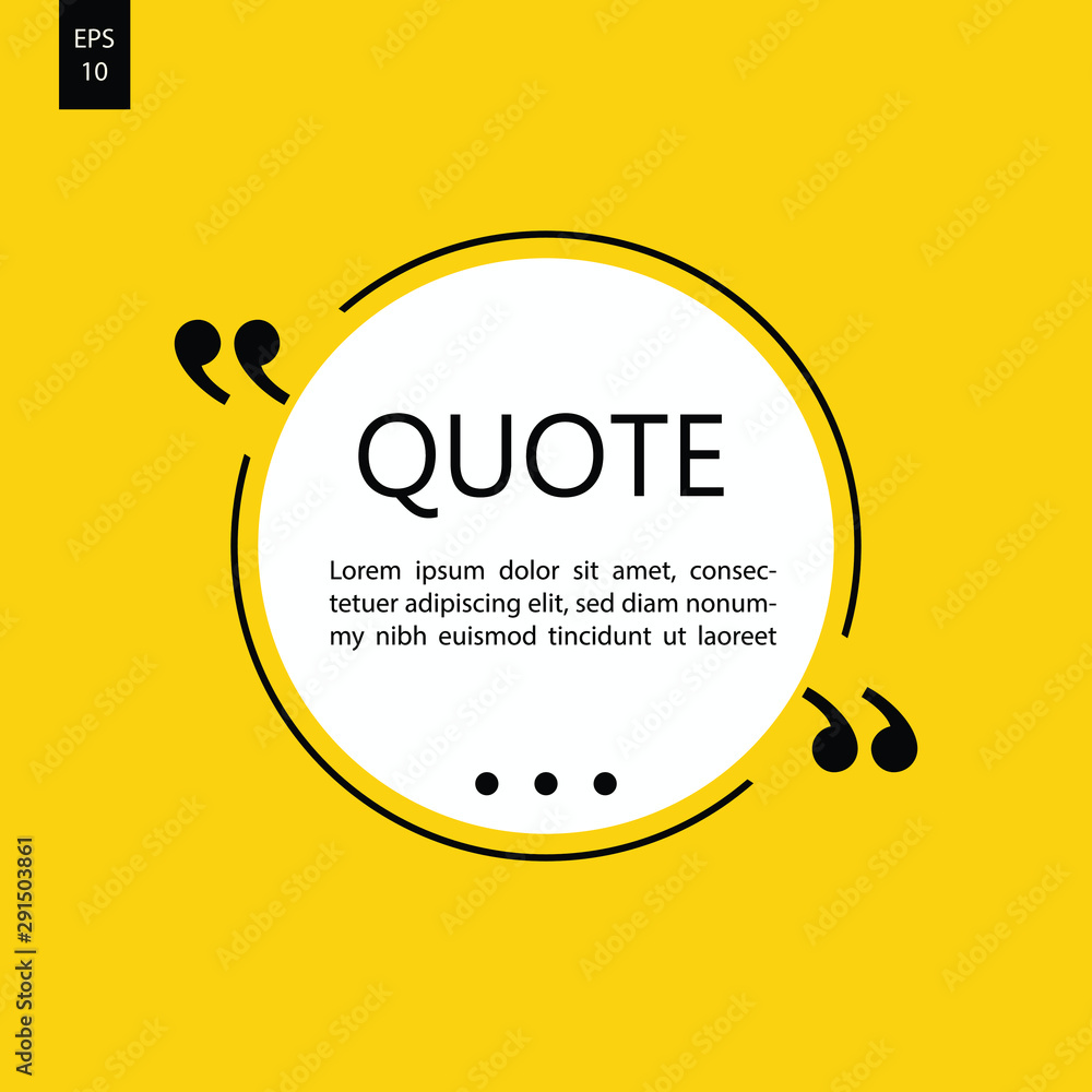 Vector illustration of typography design. Remark quote text box poster ...