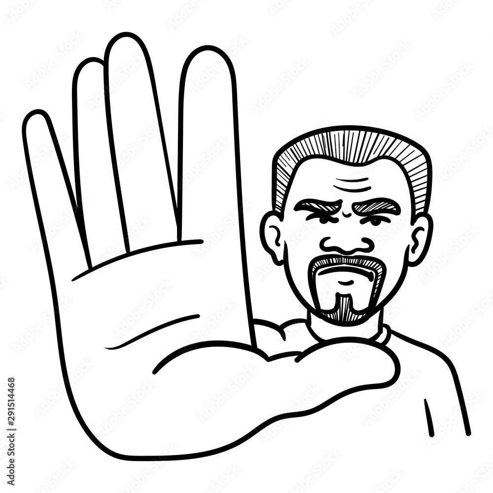 Cartoon Hand Stop