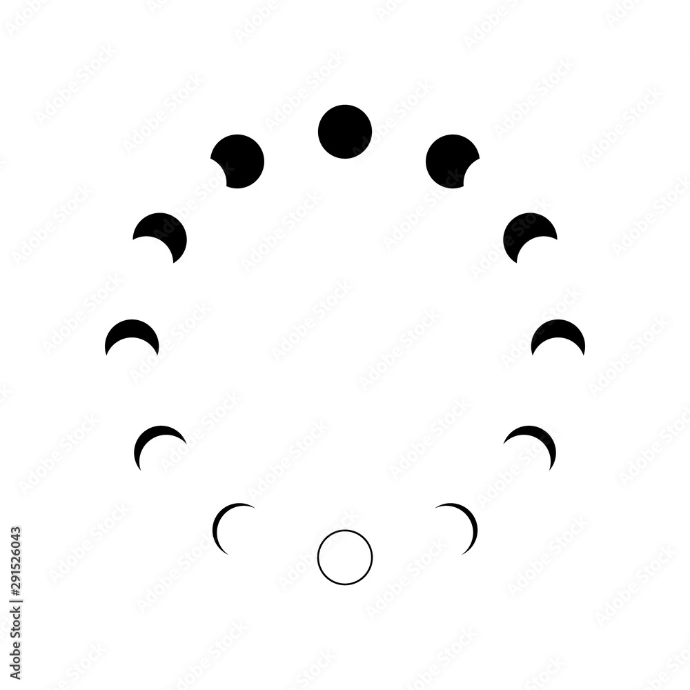 moon phases vector illustration Stock Vector | Adobe Stock
