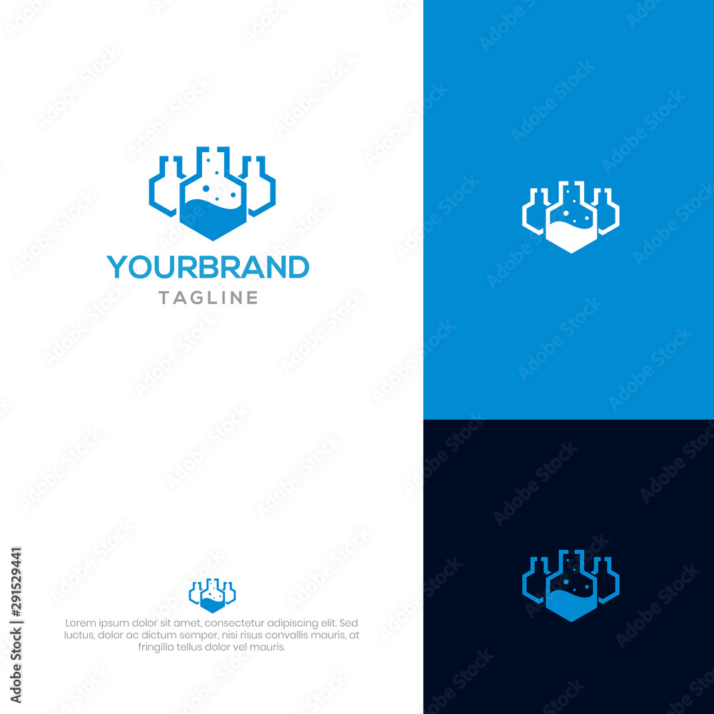 Cube lab logo design Stock Vector | Adobe Stock