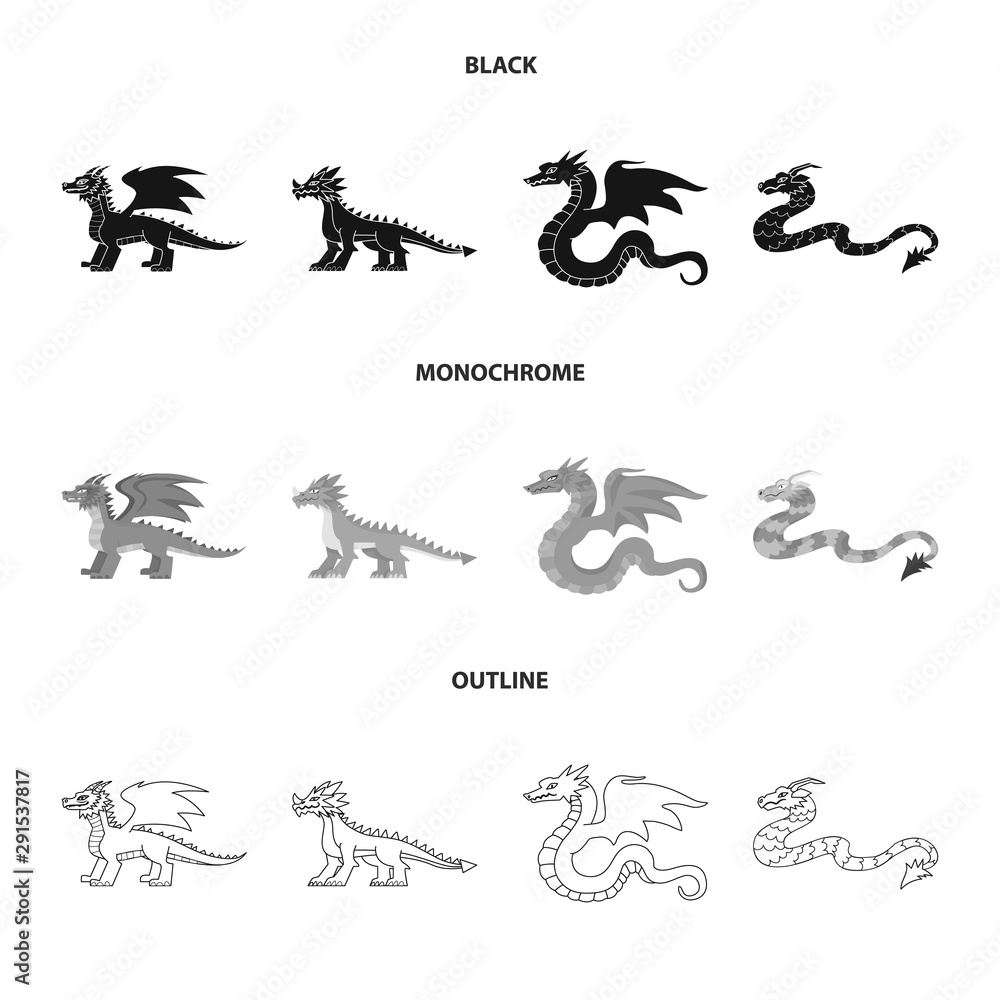 Isolated object of legend and halloween icon. Set of legend and history ...